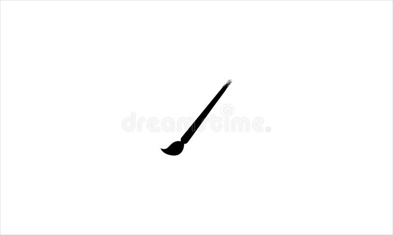 Black Paint Brush Icon Logo Design Vector Illustration Stock Vector ...