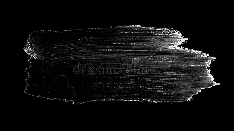 Black Paint Brush Stroke on Transparent Background Creating Artistic ...
