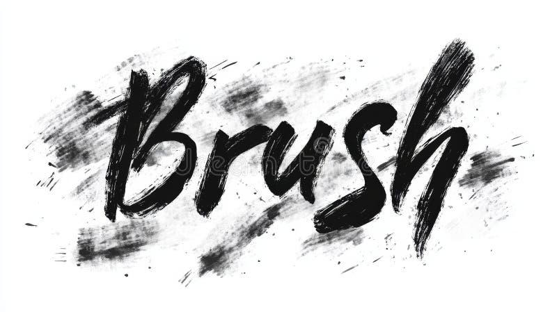 Black Paint Brush Strokes Combined with a Splatter Effect To Create a ...