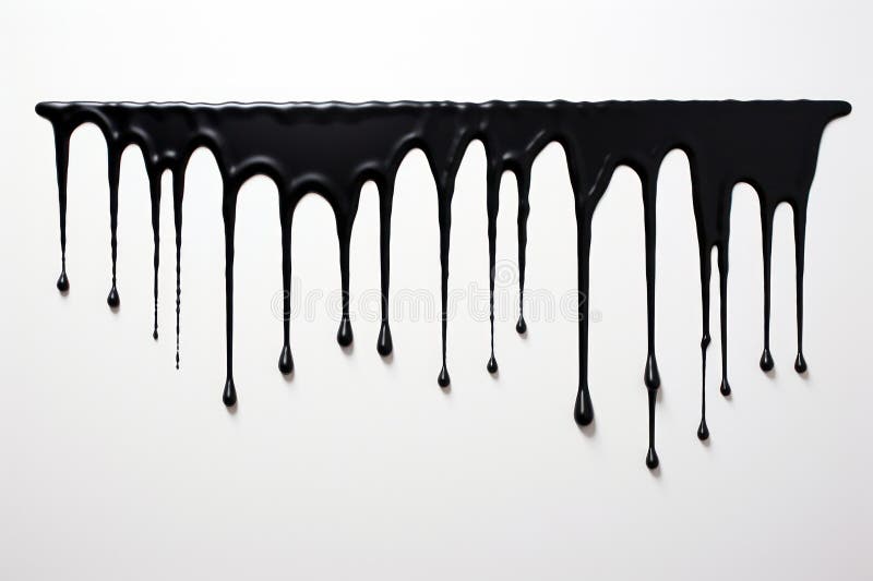 A Black Paint Dripping Down Stock Illustration - Illustration of ...