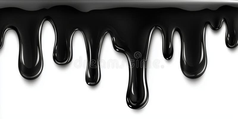 Black Paint Dripping Down Creates Striking Visual Effect on White ...