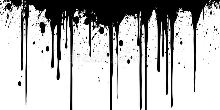 Black Paint Dripping on White Background Creating an Artistic Texture ...