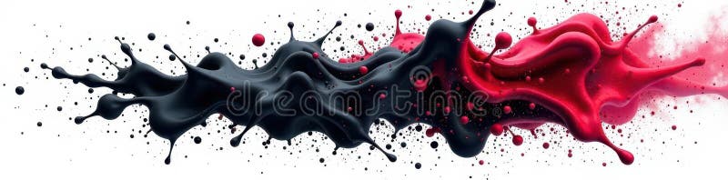 Black Paint Explosion, High Speed Action on White , Minimalist, Intense ...
