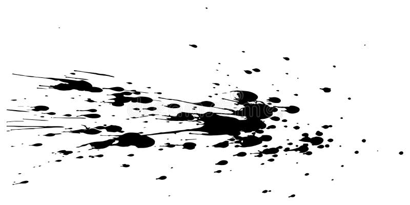 Black Paint, Ink Splash, Brushes Ink Droplets, Blots. Ink Splatter ...