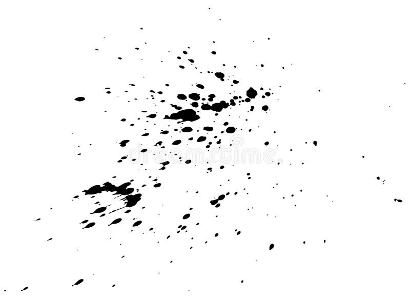 Black Paint, Ink Splash, Brushes Ink Droplets, Blots. Black Ink ...