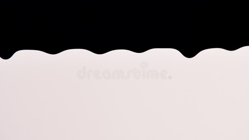 Black Paint Slowly Drips Down on White Background. Dynamic Animation of ...