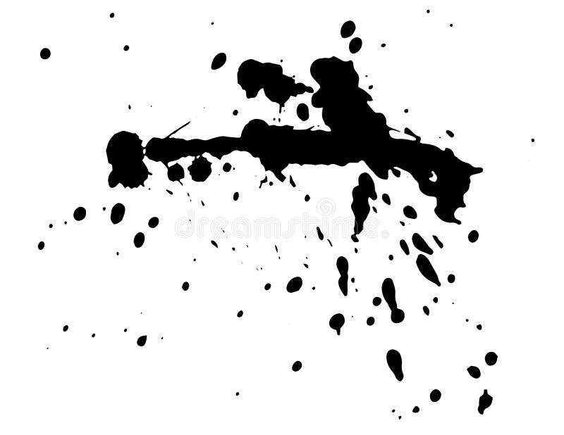 Black Paint Splash Isolated, Vector Illustration Stock Vector ...