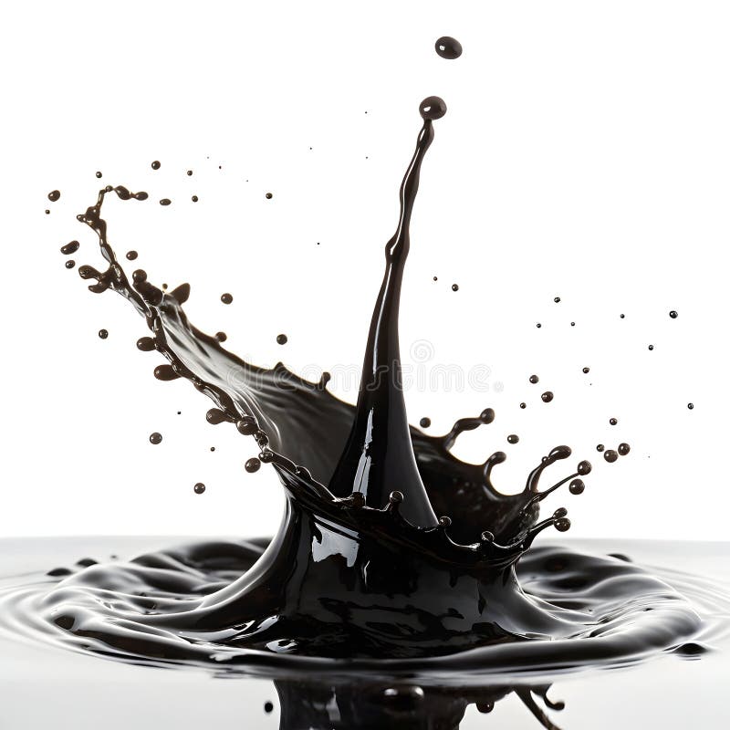 Black Paint Splash Isolated on White Background Stock Illustration ...
