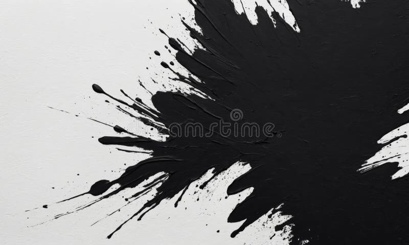 Black Paint Splatter on White Background Stock Illustration ...
