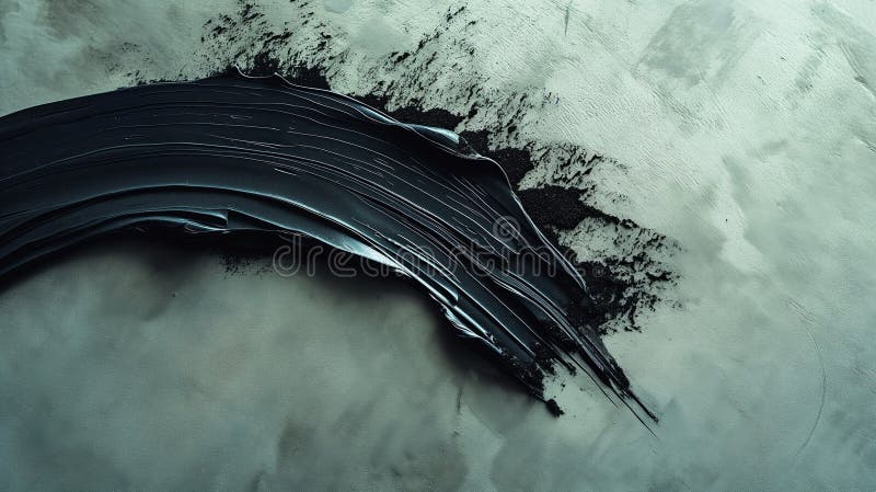 A Black Paint Splatter on a Grey Surface Stock Photo - Image of water ...