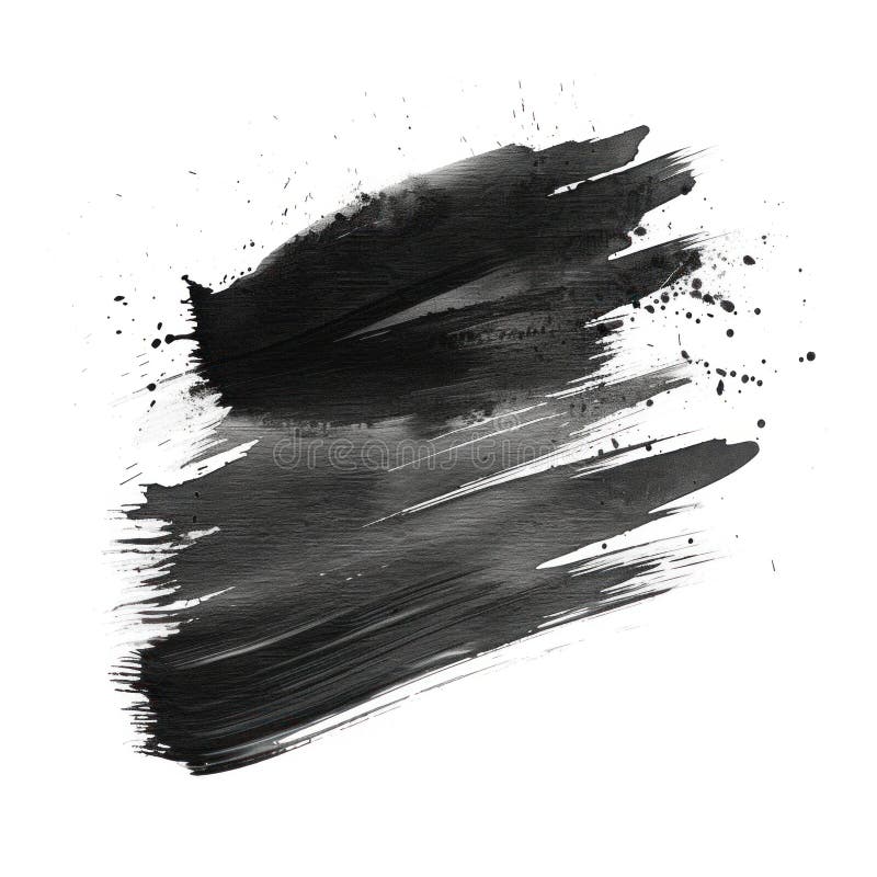 Abstract Black Brush Stroke Stock Photo - Image of expressive, artistic ...