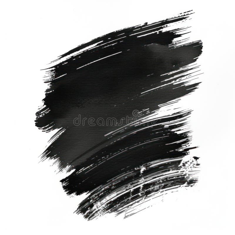 Abstract Black Brush Stroke Stock Image - Image of simplicity, creative ...