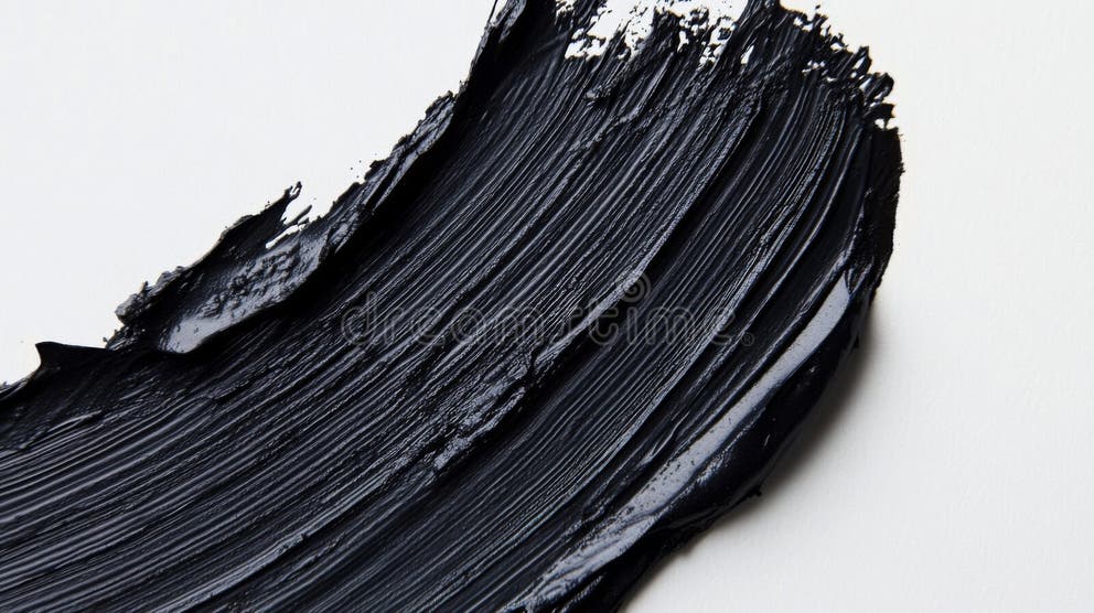 Black Paint Swirl Texture on White Background Stock Illustration ...