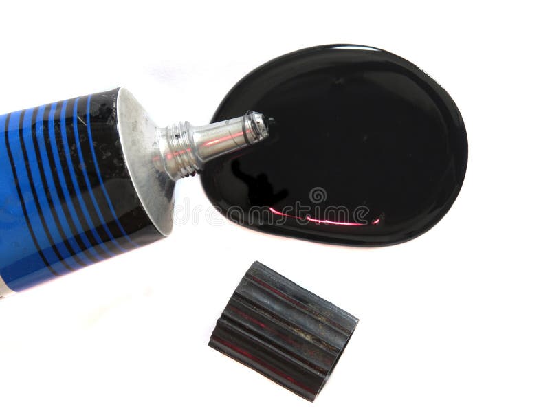Black paint tube stock photo. Image of still, drop, metal - 6948686