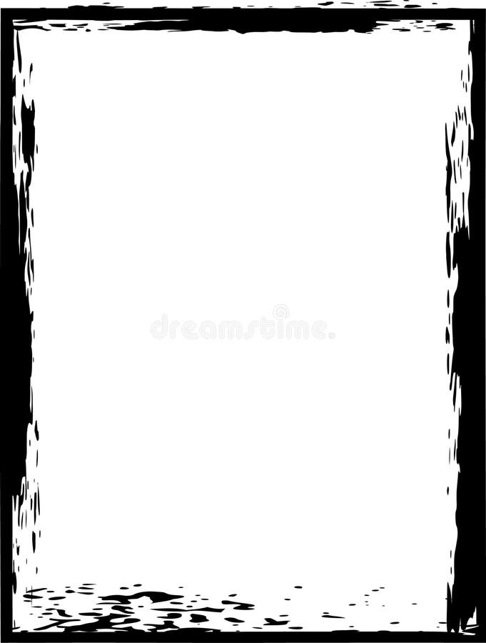 Black Painted Border Framing a White Background, Providing a Stark ...