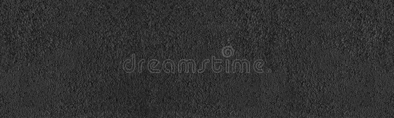 Black Painted Roughcast Wall Wide Panoramic Texture. Dark Pebble Dash ...