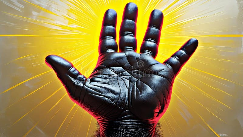 Black palm of a gorilla stock image. Image of palm, cartoon - 386428211