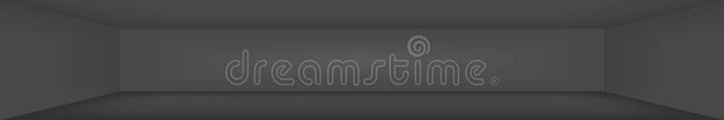 Black Panoramic Studio Background with White Glow Stock Illustration ...