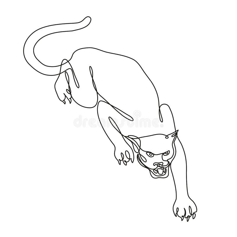 Crouching Panther Stock Illustrations – 115 Crouching Panther Stock ...