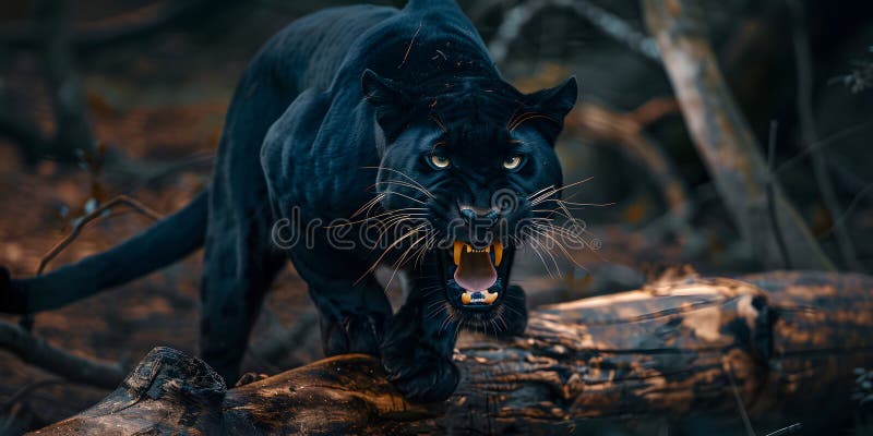 Black Panther grin stock photo. Image of attentive, angry - 323786222