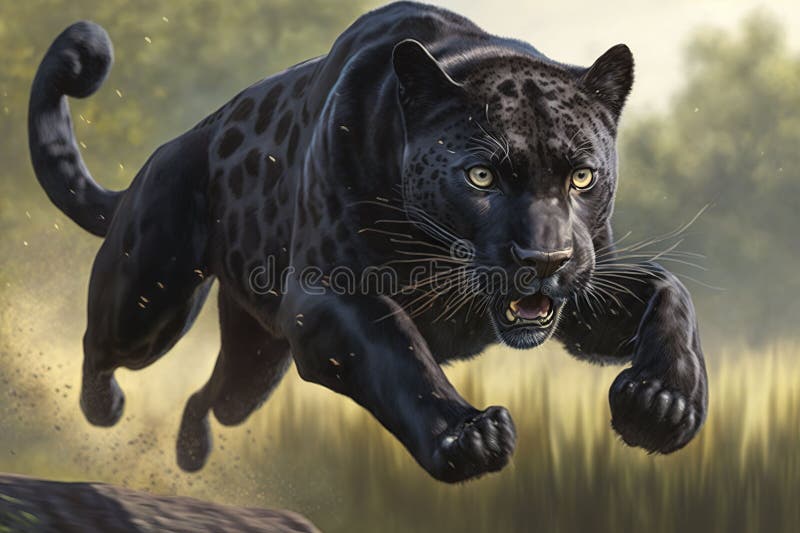 Real Panther Jumping