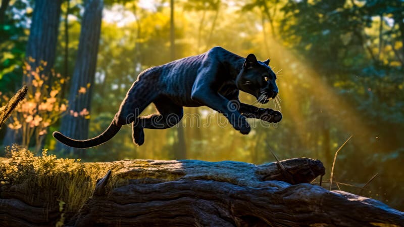 Leaping Panther Stock Illustrations – 69 Leaping Panther Stock ...