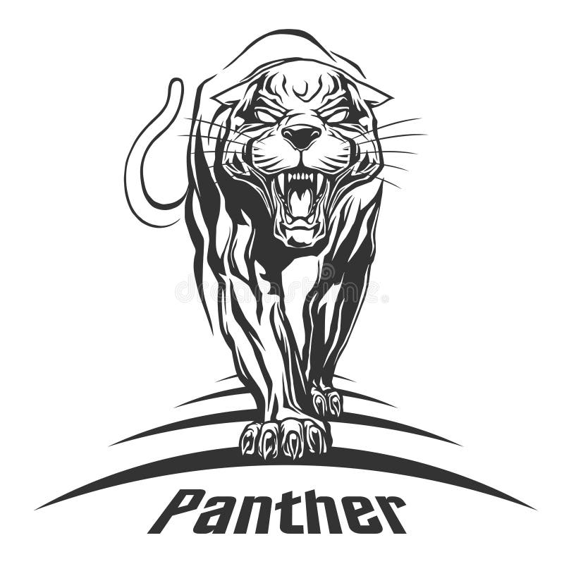 Black Panther Logo Illustration Stock Vector - Illustration of claw ...