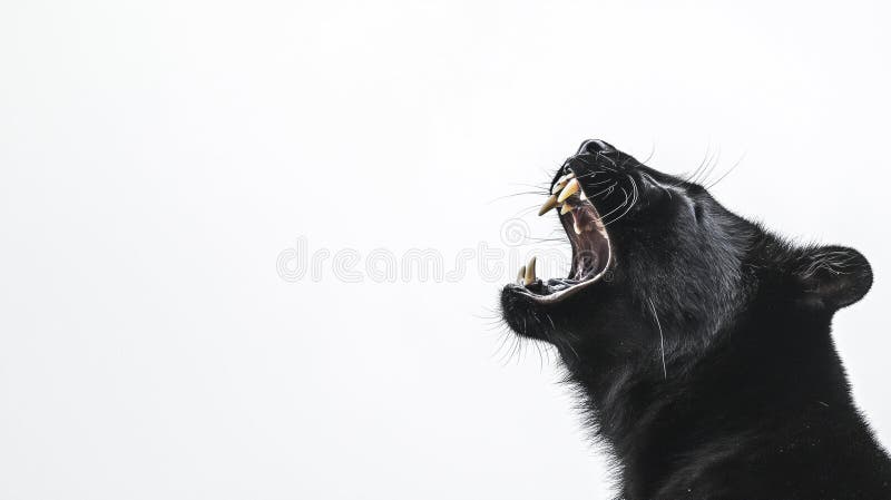 Panther Growling Side View