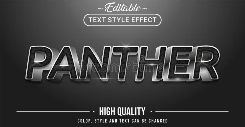 Black Panther Text Effect - Editable Text Effect Stock Vector ...