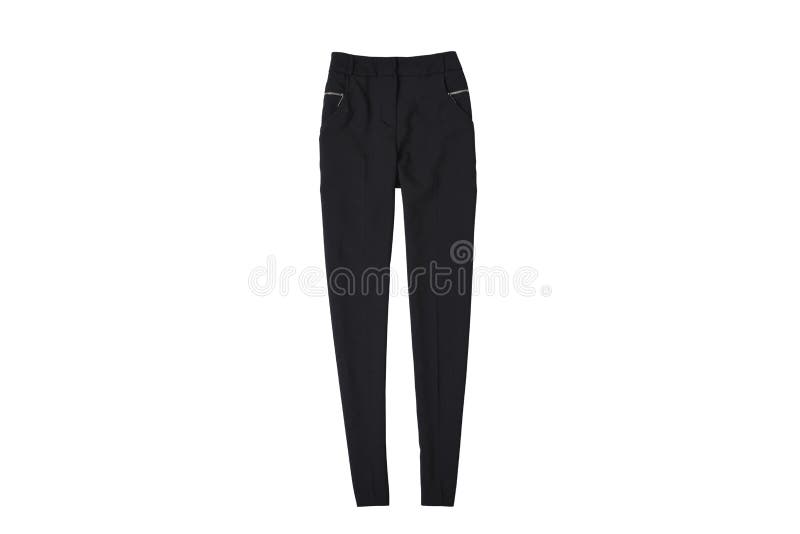 Black Pants Flat Lay. Fashionable Concept. Isolate On White Background ...