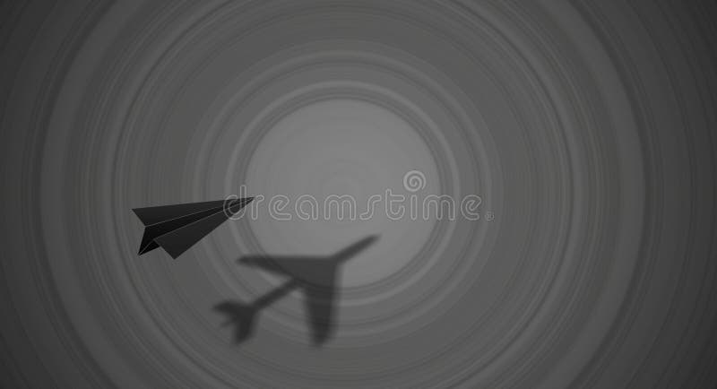 Plane Shadow Flat Line Color Isolated Vector Object Stock Vector ...