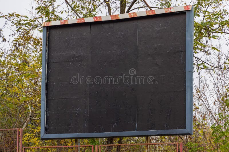 Black Paper Billboard stock photo. Image of city, paper - 235138006