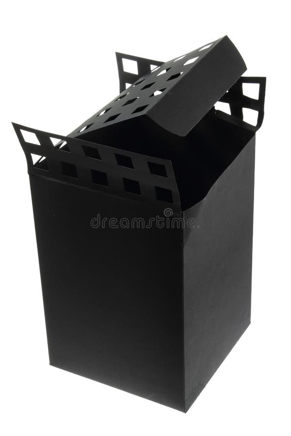 Black Paper Box stock photo. Image of white, cutout - 136104262
