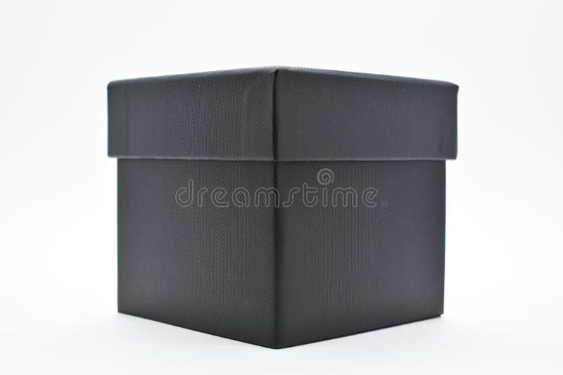 Black Paper Box on White Background, Packaging Industry Stock Image ...