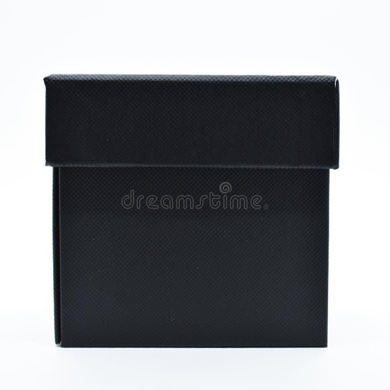 Black Paper Box on White Background, Packaging Industry Stock Photo ...