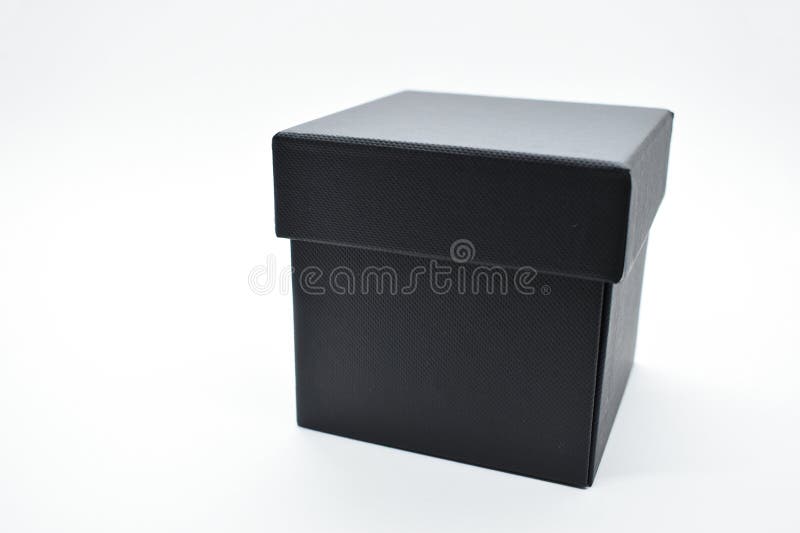 Black Paper Box on White Background, Packaging Industry Stock Image ...