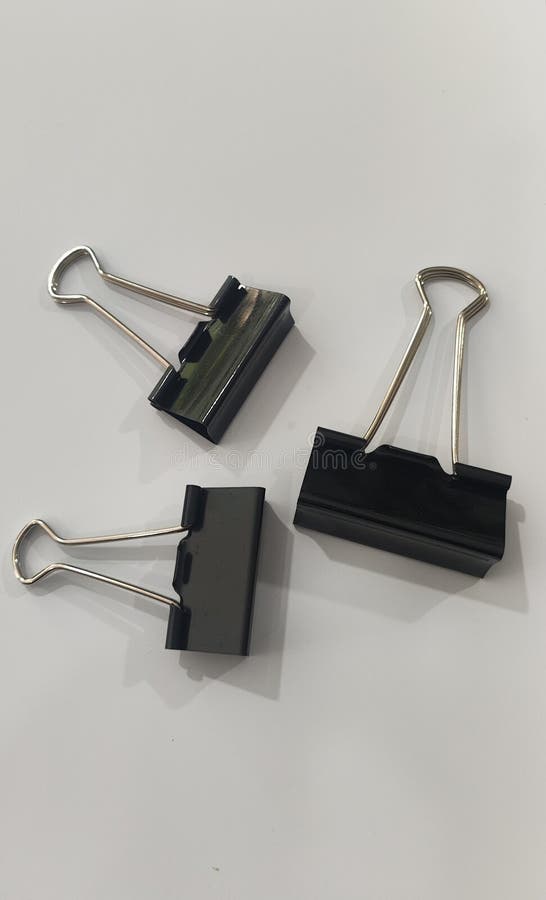 Black paper clip stock image. Image of penjepit, black - 353166845