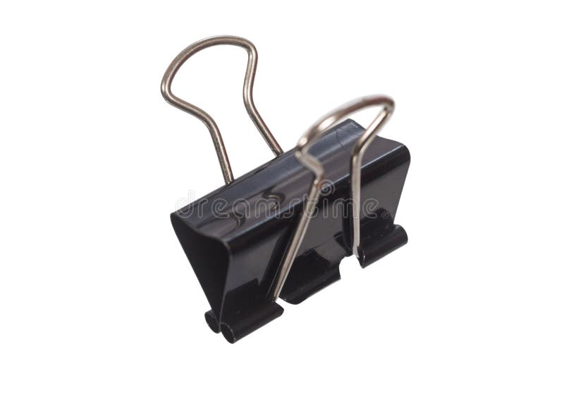 Black paper clip stock image. Image of metallic, accessory - 43985939