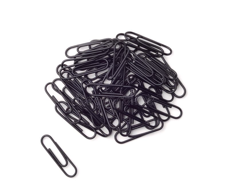 Black paper clip stock image. Image of product, office - 81486945