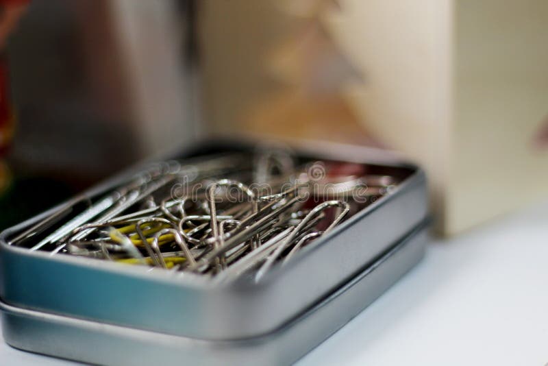 Black paper clips stock image. Image of little, beige - 141061345