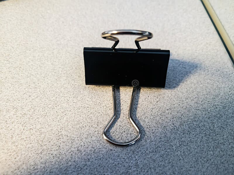 Black paper document clip stock image. Image of metal - 272134199