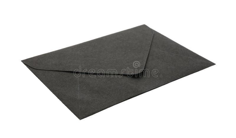 Black Paper Envelope Isolated. Mail Service Stock Photo - Image of ...