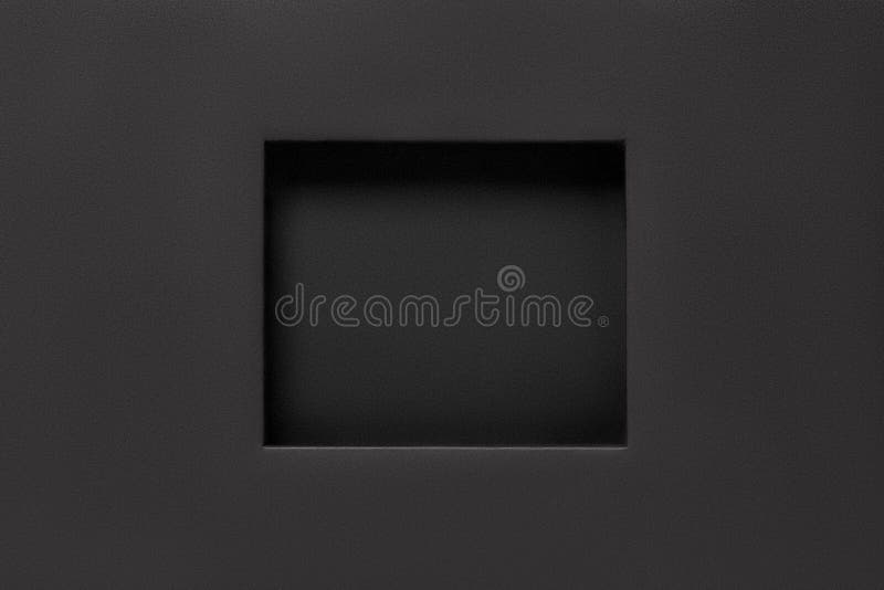 Black Paper Frame with Rectangular Recess. Abstract Cardboard Poster ...