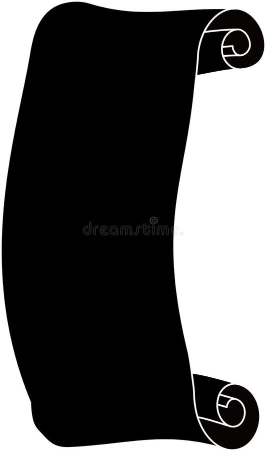 Black Paper scroll stock vector. Illustration of frame - 195026743