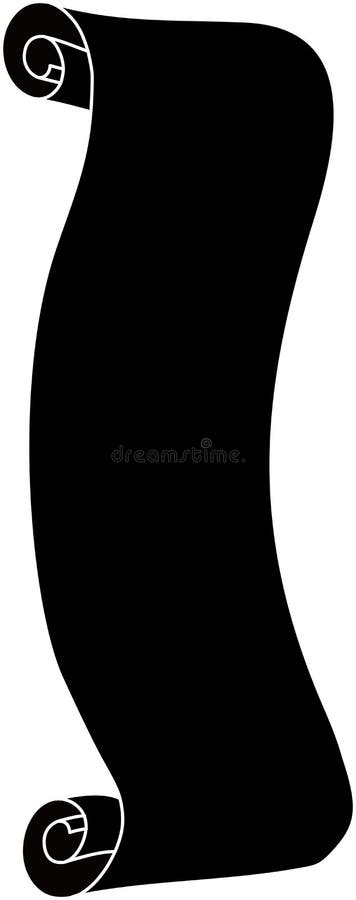 Black Paper scroll stock vector. Illustration of ninja - 195026748