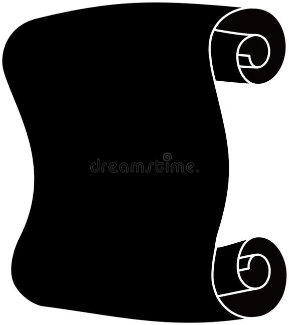 Black Paper scroll stock vector. Illustration of frame - 195026752