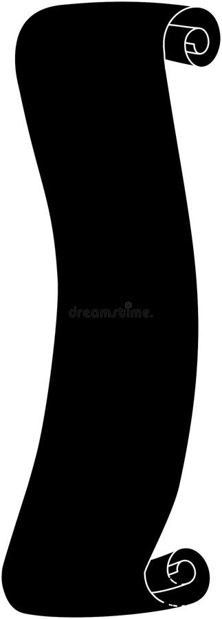 Black Paper scroll stock vector. Illustration of paper - 195026753
