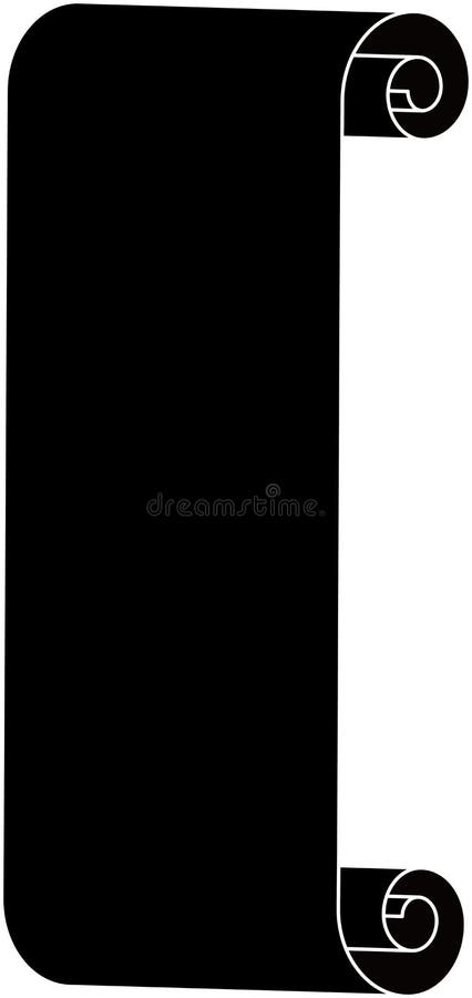 Black Paper scroll stock vector. Illustration of frame - 195026752