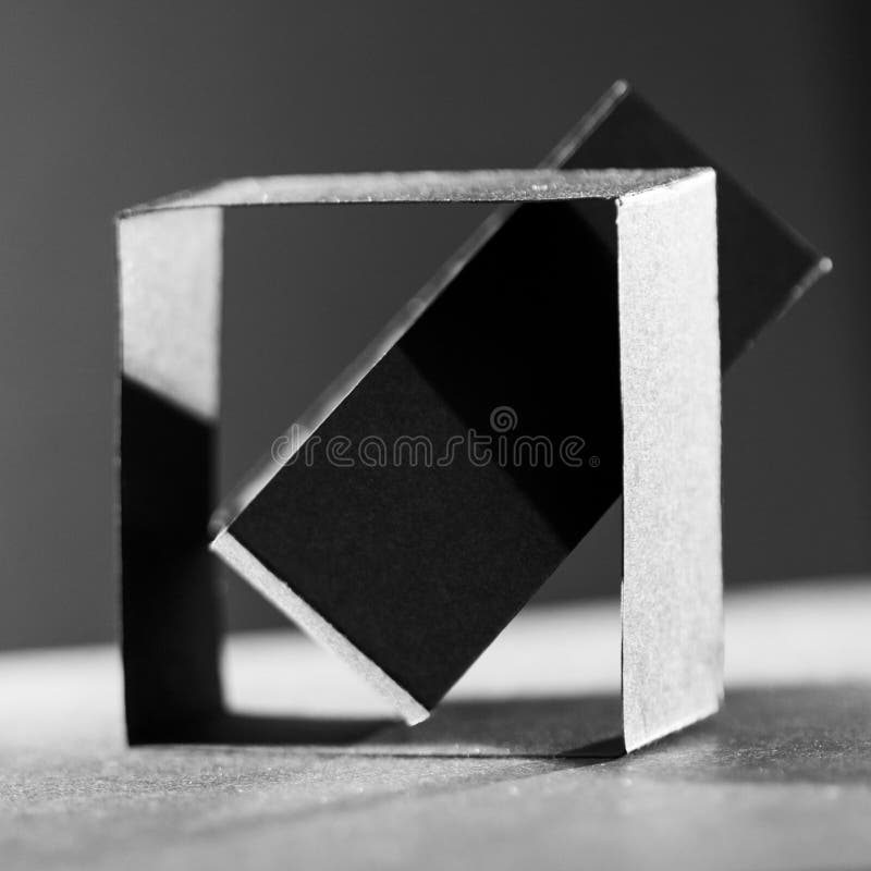Black Paper Shapes and Shadows Stock Image - Image of design, colored ...