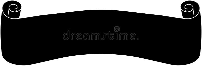 Black Paper Title scroll stock vector. Illustration of calligraphy ...
